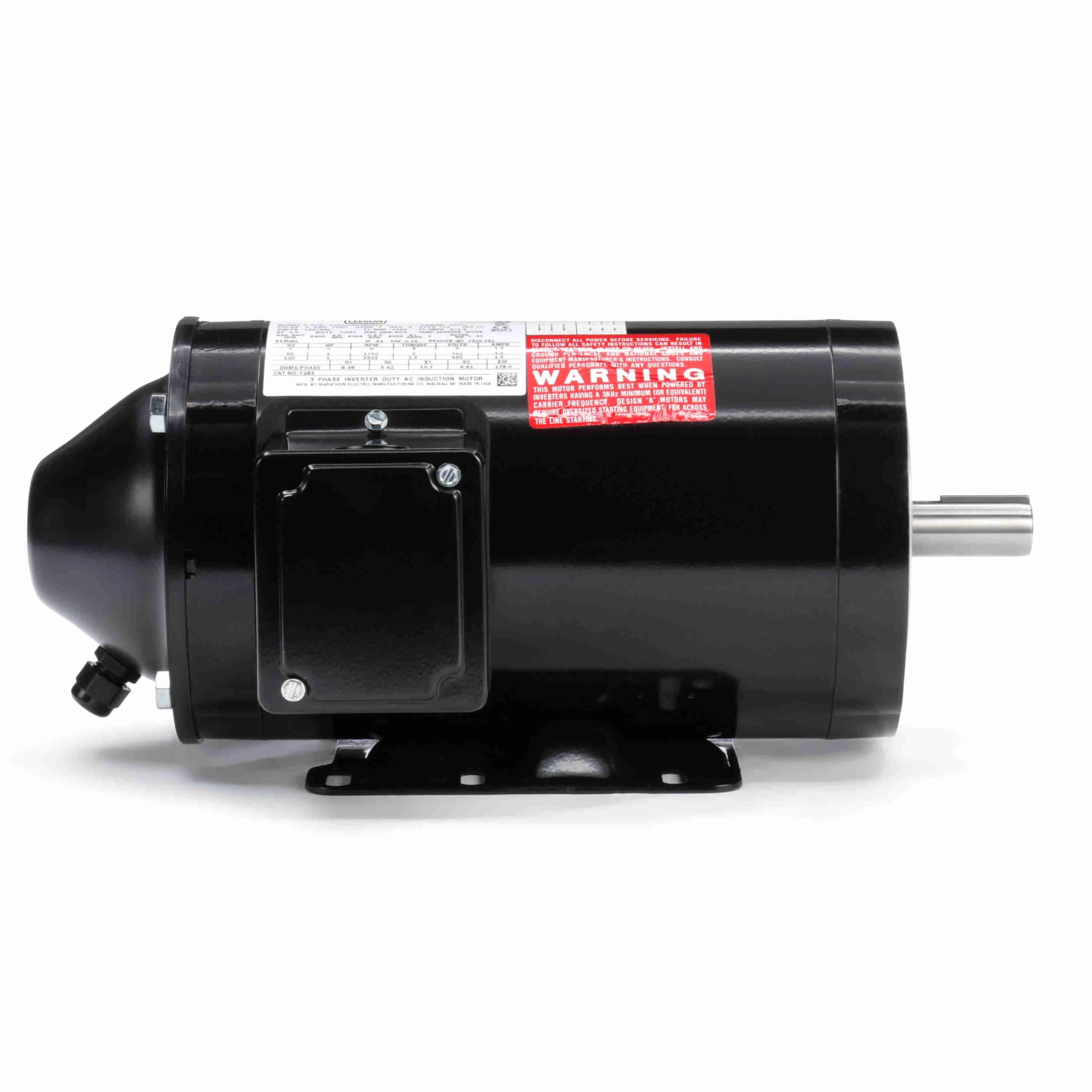 Leeson 143THTR15535 | 5THZ8 | Plus Inverter Duty Encoder Motor, 1 HP, 3 ...
