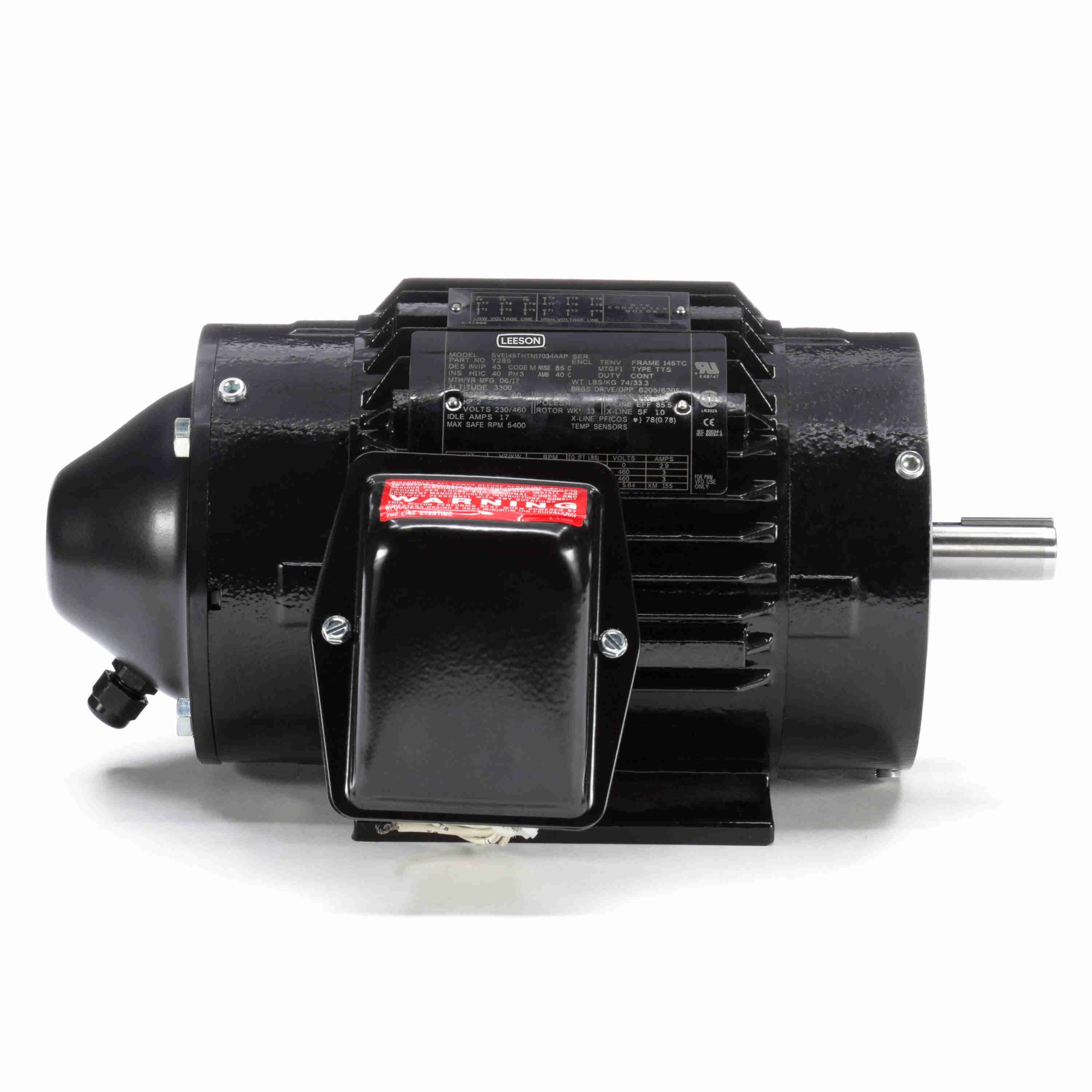 Leeson 145THTN17034 | 5TJA0 | Plus Inverter Duty Encoder Motor, 2 HP, 3 ...